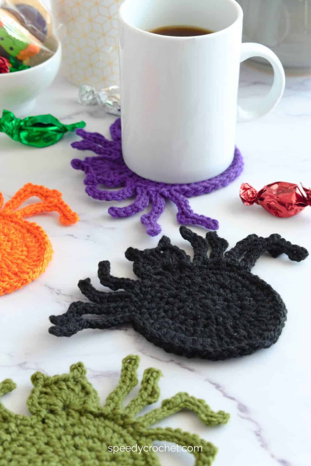 Easy Crochet Spider Coaster Pattern | Speedy Crochet