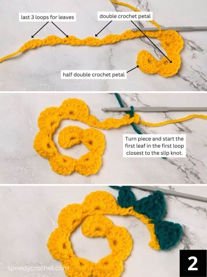 Easy Crochet Rose Applique | Speedy Crochet