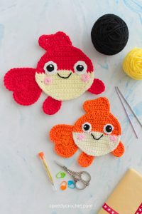 Crochet Fish Applique Pattern | Speedy Crochet