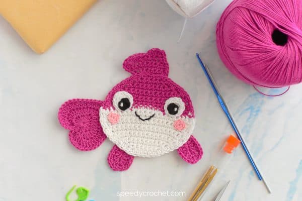 Crochet Fish Applique Pattern | Speedy Crochet