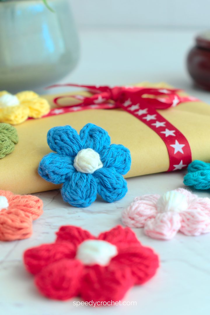How To Crochet A Puff Flower | Speedy Crochet