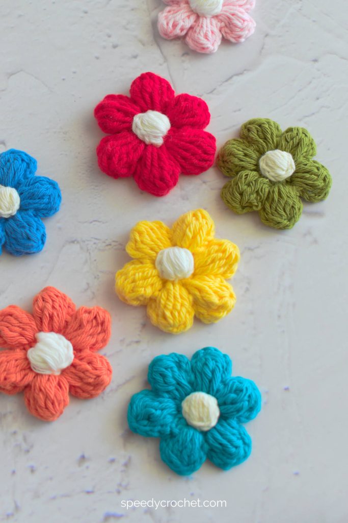 How To Crochet A Puff Flower | Speedy Crochet