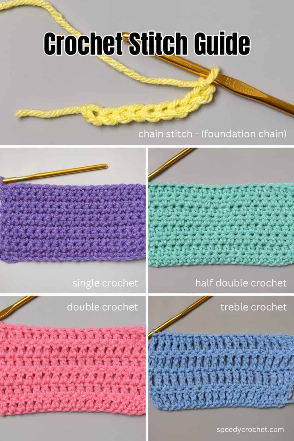 Crochet Stitch Guide | Speedy Crochet