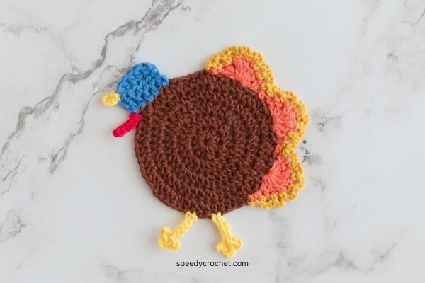 Turkey Crochet Coaster Pattern (Cute Thanksgiving Crochet Project ...